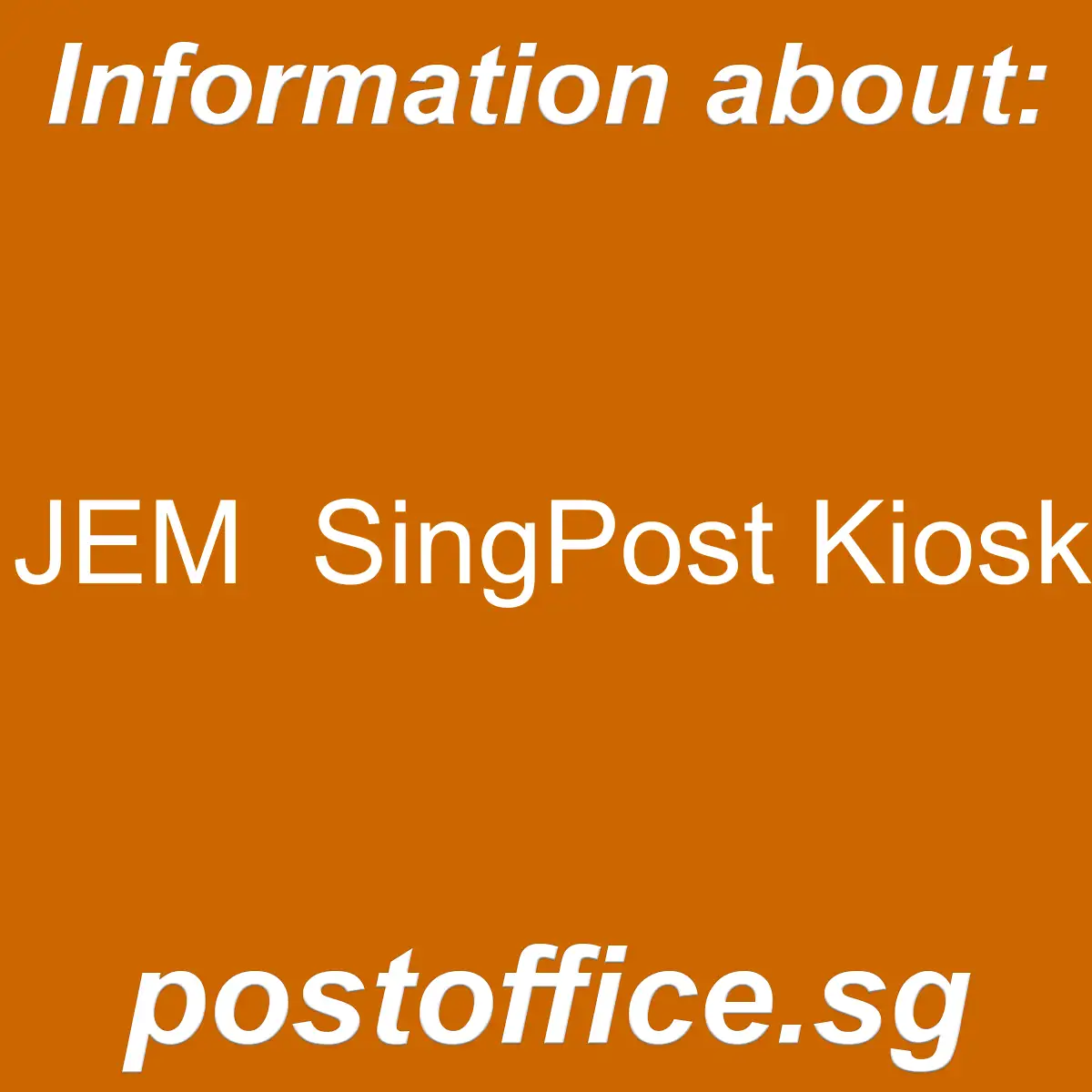 JEM Opening Hours Address Phone JEM Opening Hours Address Phone